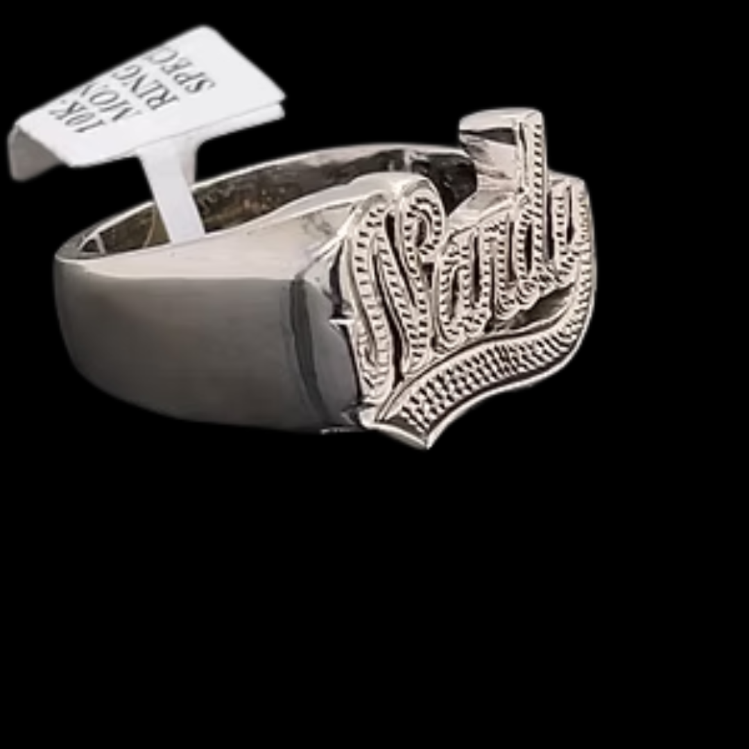 10K Y/G MONOGRAM-RING – MR Goldman USA